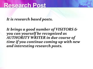 Types of Blog Post | PPTX