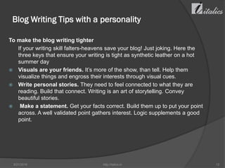 Blog Writing Tips | PPT