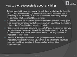 Blog Writing Tips | PPT