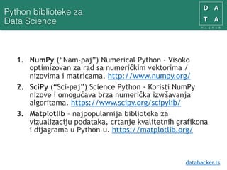 Python kao najbolji alat za Data Scientist-a #002 | PPT