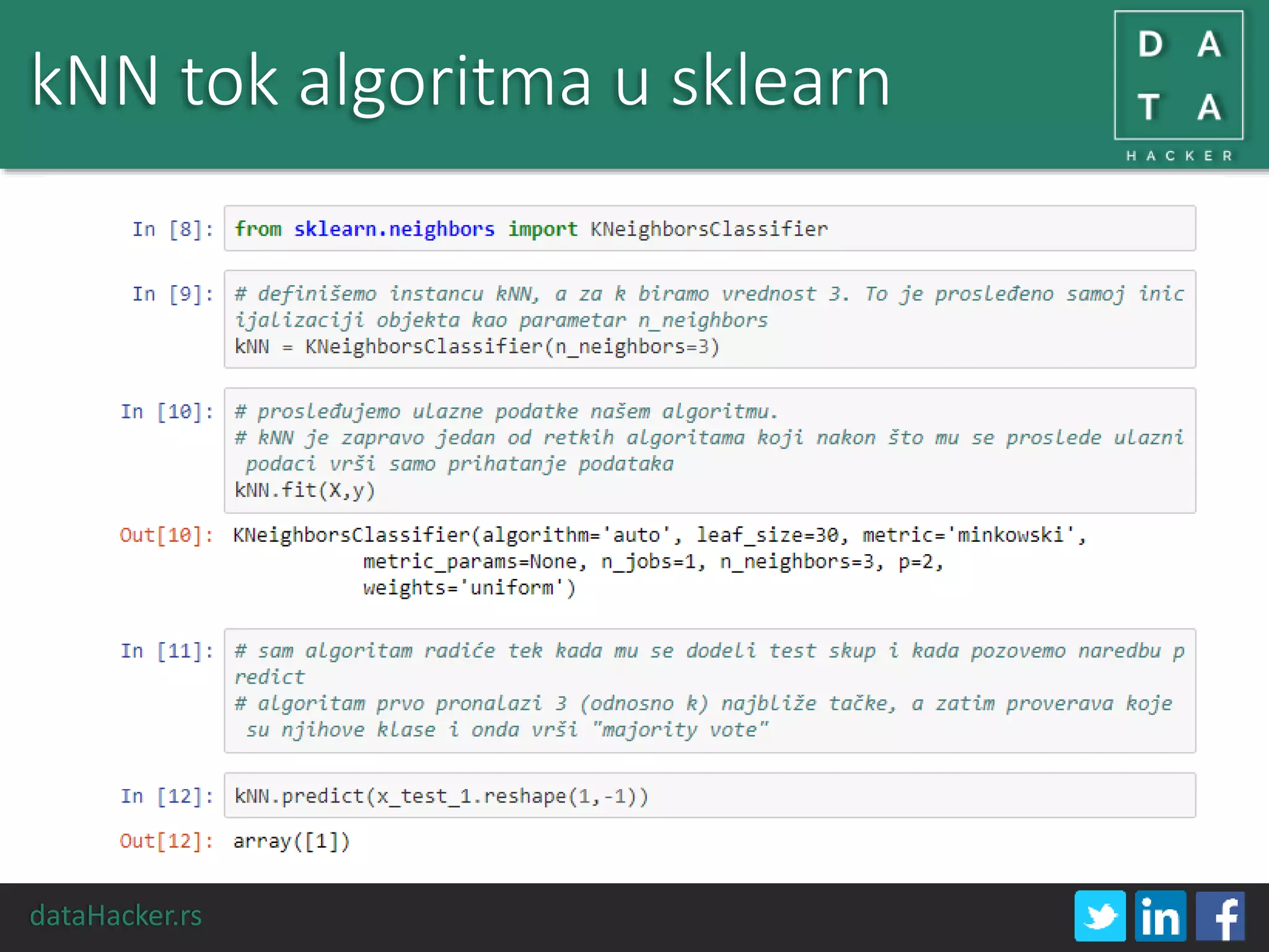 kNN algorithm za Iris dataset | PPTX