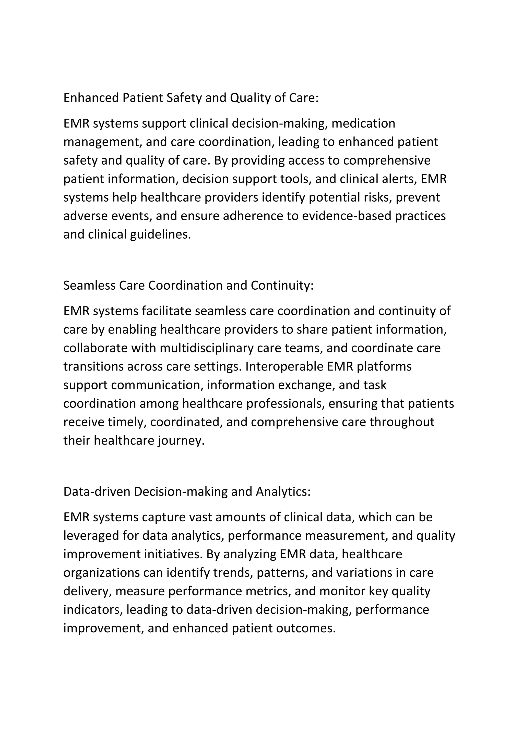 Innovating Healthcare Delivery: Embracing Electronic Medical Record ...