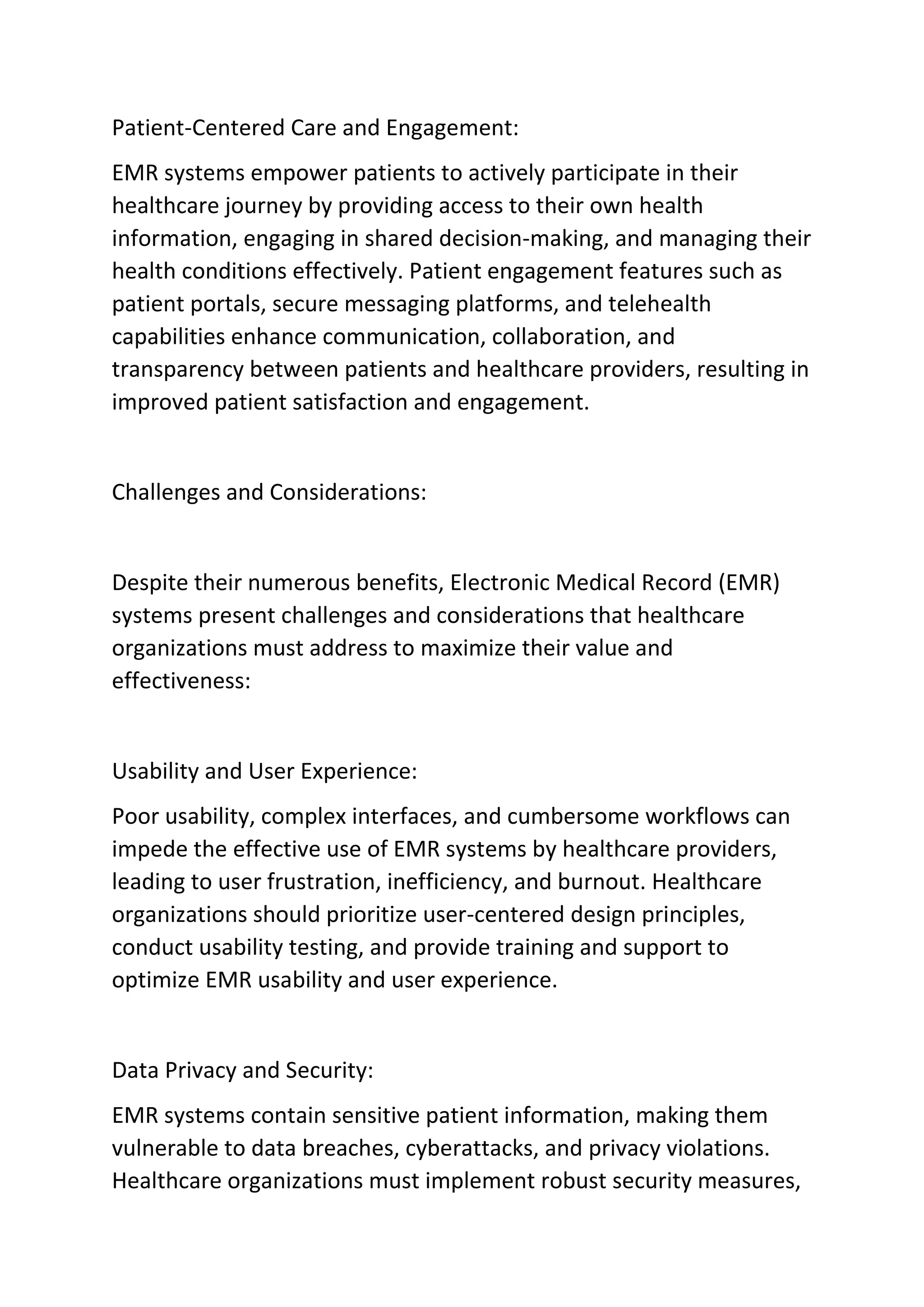Innovating Healthcare Delivery: Embracing Electronic Medical Record ...