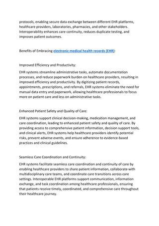 Innovating Healthcare Delivery: Embracing Electronic Medical Health ...