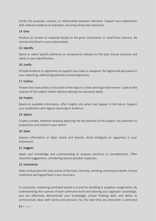 Blog #01 - Mastering Command Words in Assignments: A Guide for Success ...