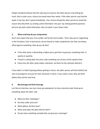 5 Effective Ways To Master The Art Of Negotiation | DOCX | Business ...