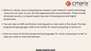 7 Best Programming Languages for Cloud Computing in 2022-23 | PPTX