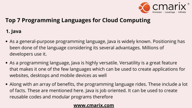 7 Best Programming Languages for Cloud Computing in 2022-23 | PPTX