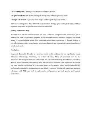 Understanding Narcissistic Personality Disorder | PDF