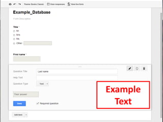 Blog12: Google Form (Database) | PPT