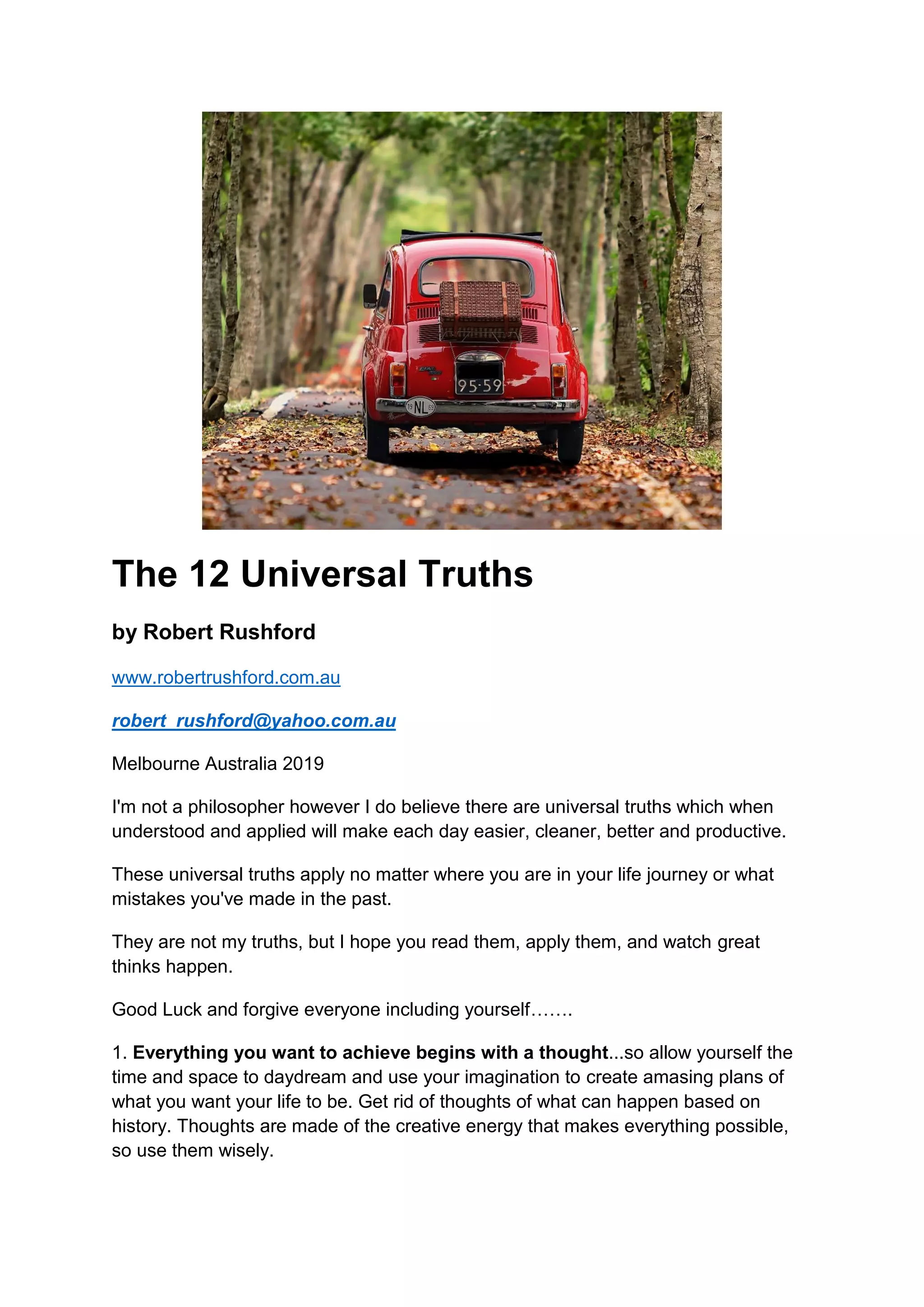 Blog 12 universal truths | PDF