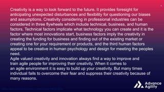 Creative Confidence- A way to Improve Agile Creativity | PPT