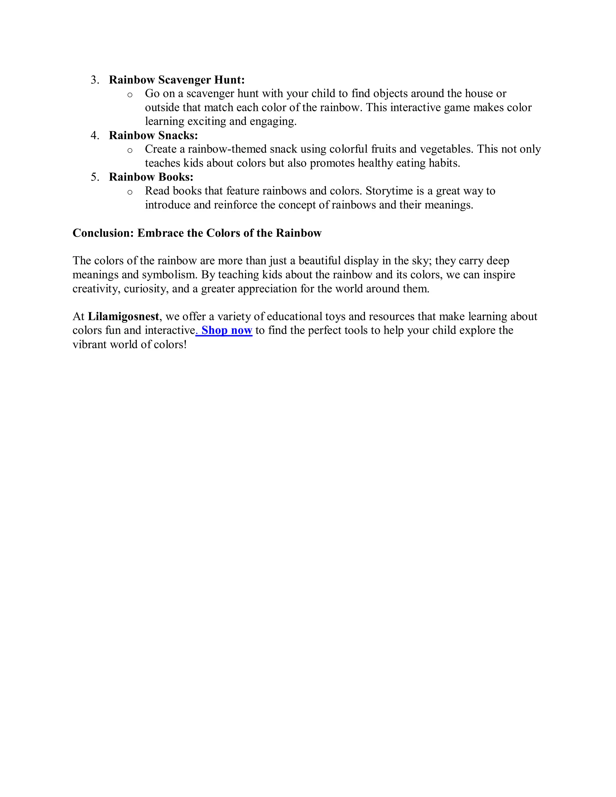 List of Rainbow Colors Names & Their Meanings | PDF