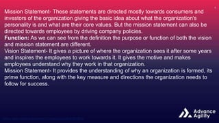Vision and Mission Difference in Agile | PPT
