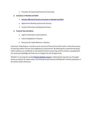 Navigating Panama Seafarer Licenses and Visas: A Comprehensive Guide ...