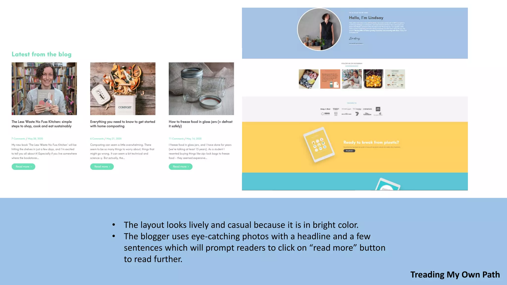 Comparison between two blogs | PPT