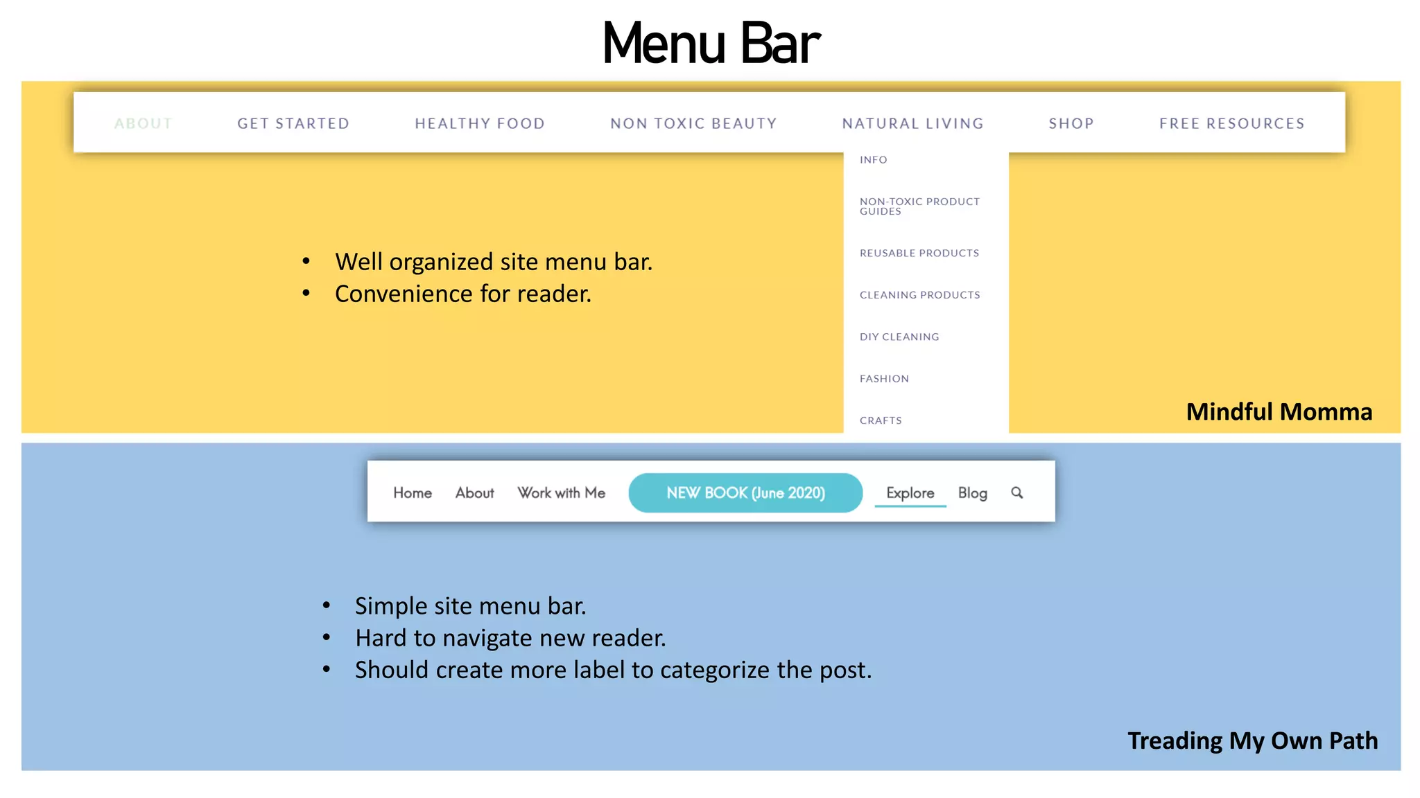 Comparison between two blogs | PPT