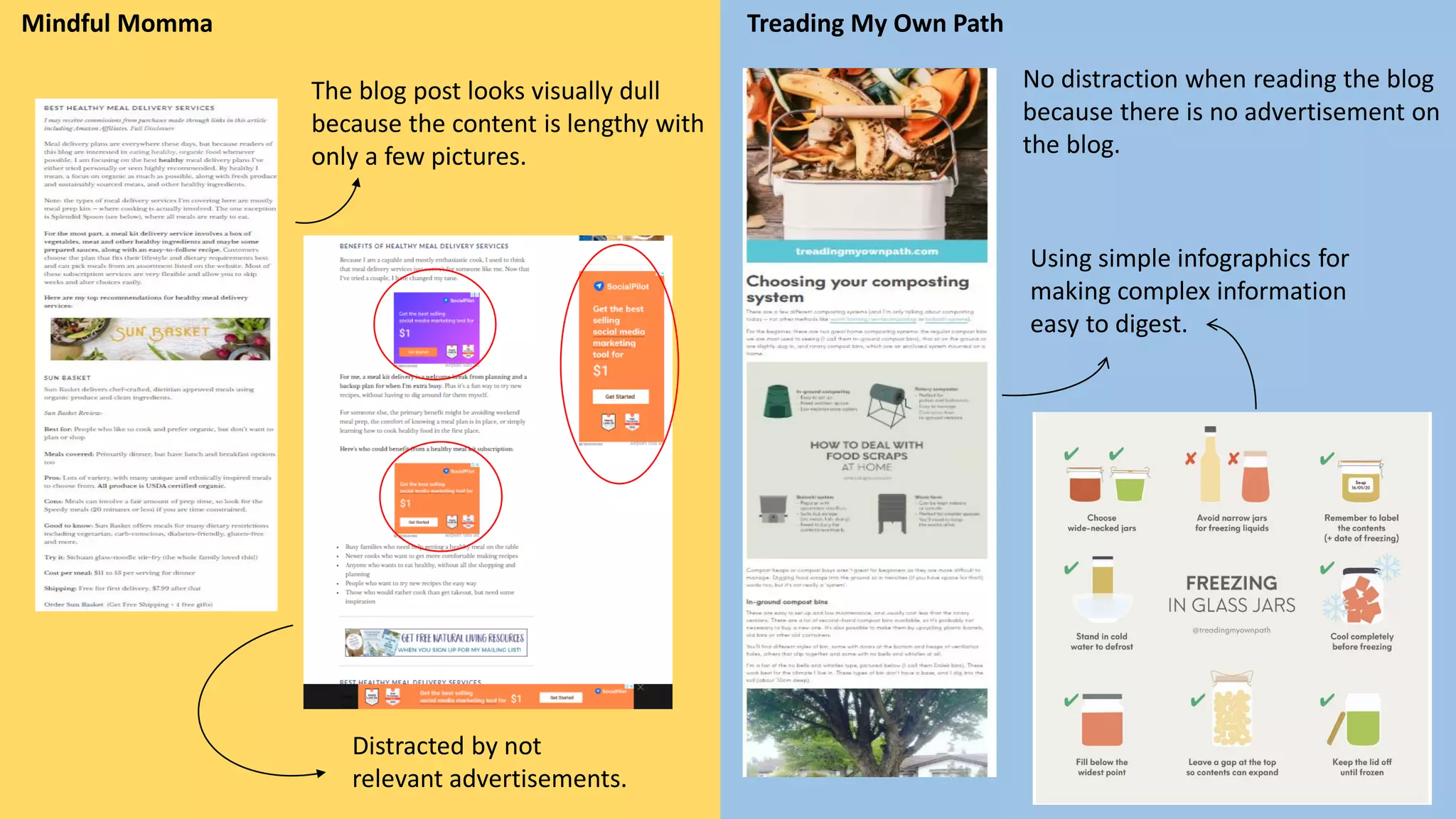 Comparison between two blogs | PPT