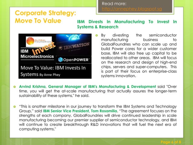 IBM Corporate Strategy: Move To Value - Divest To Invest | PPT
