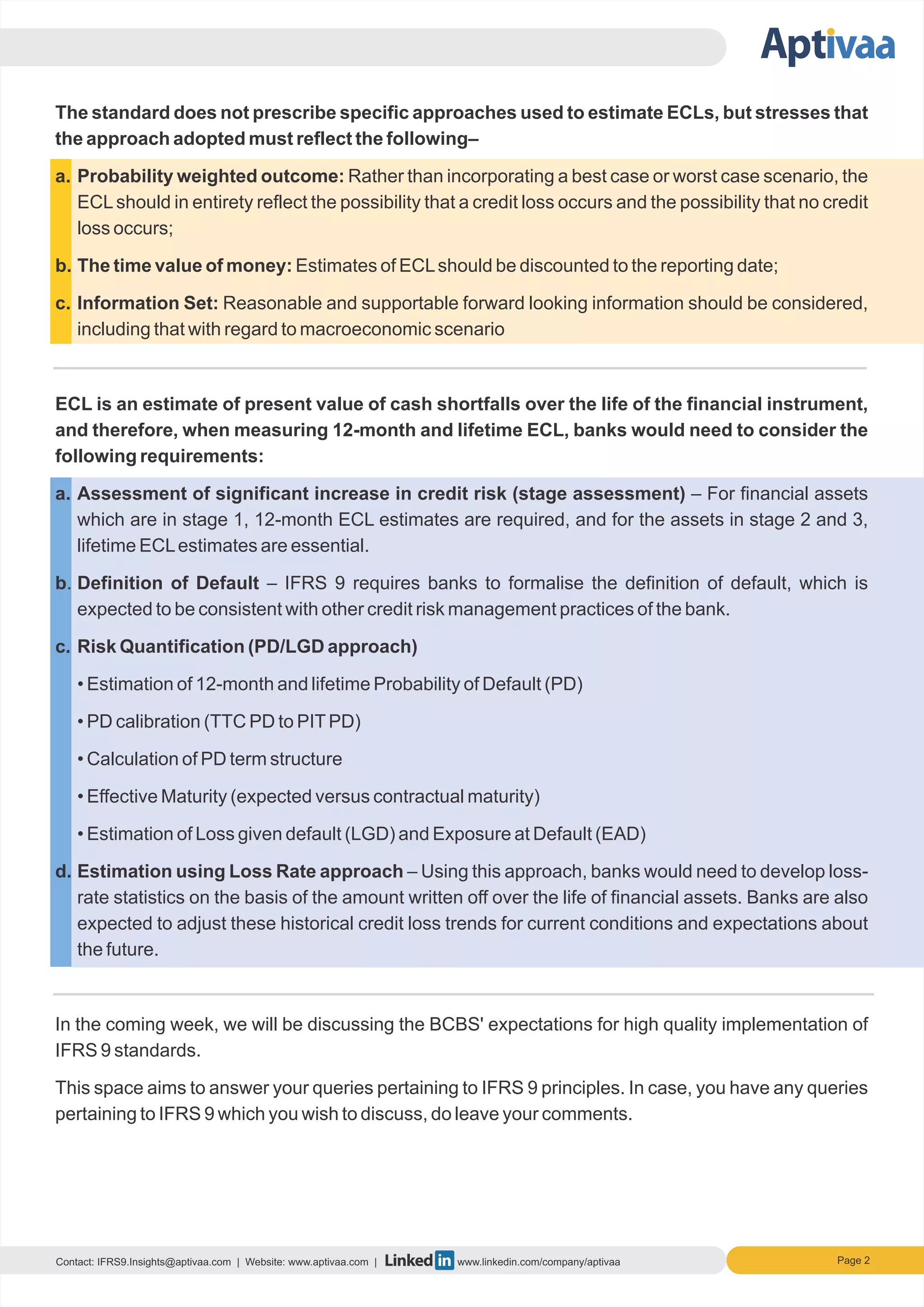Building Blocks of IFRS 9 Impairment Modeling | PDF