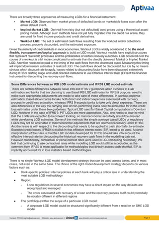 Cash Shortfall & LGD - Two Sides of the Same Coin | PDF