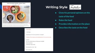 Comparison between 2 Food Blogs | PPT
