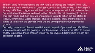 Agile, 10X Rule and Success | PPTX
