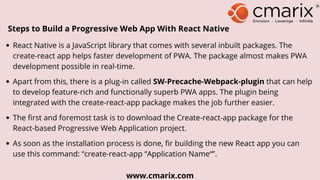 How to Build a Progressive Web App by Using React Native? | PPT