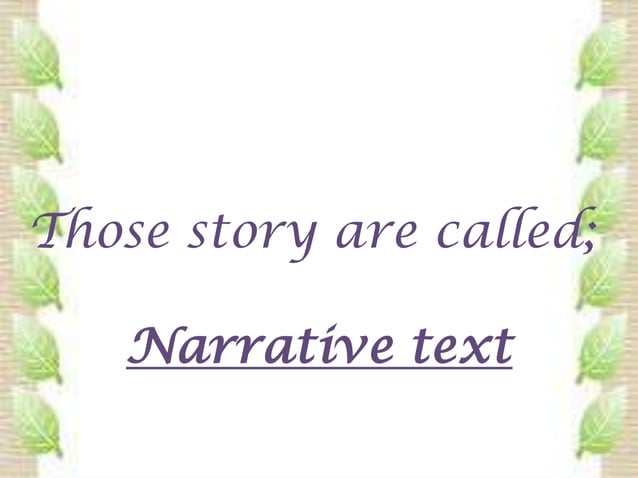 narrative text | PPTX | Fiction | Books and Literature