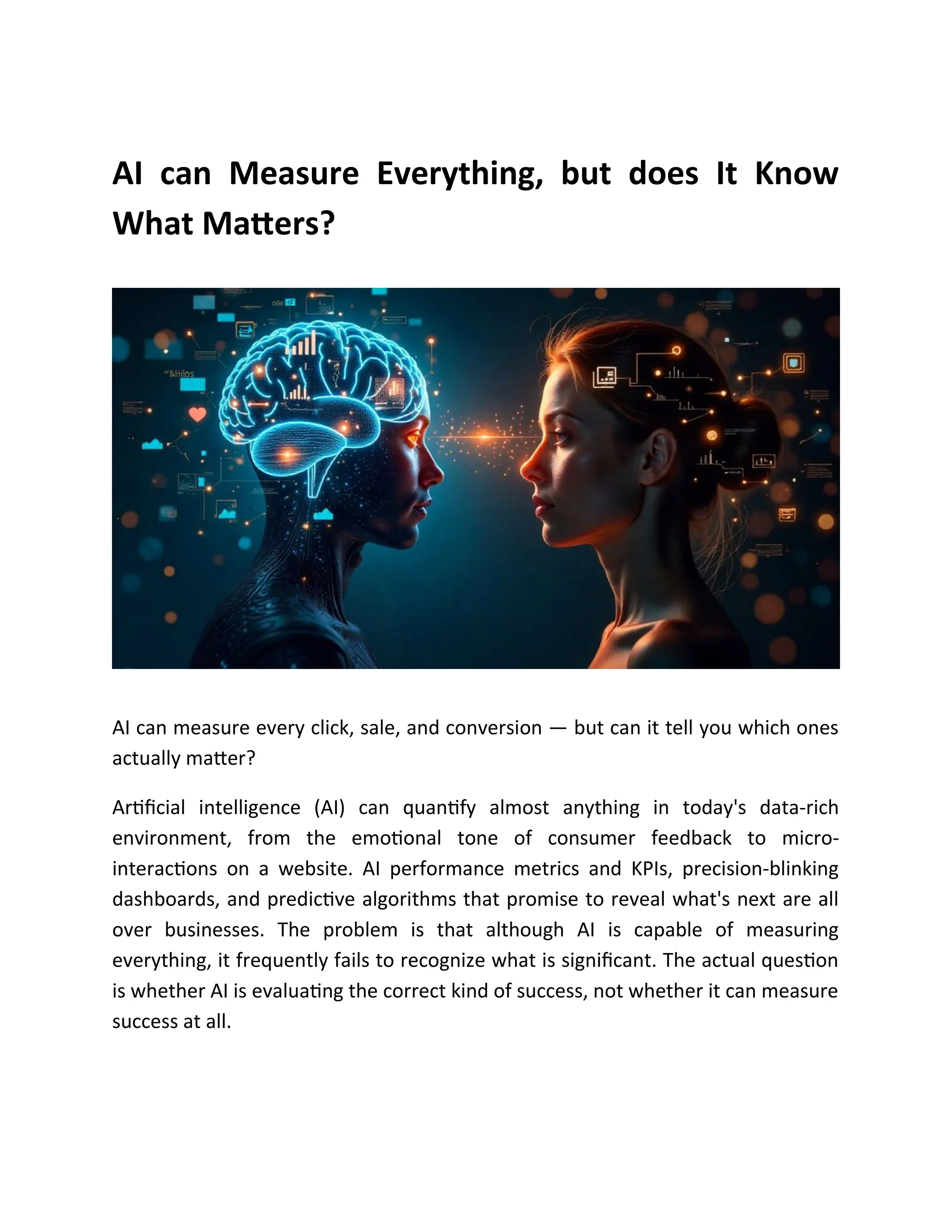 AI can Measure Everything, but does It Know What Matters? | DOCX