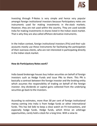 What is P-Note | PDF