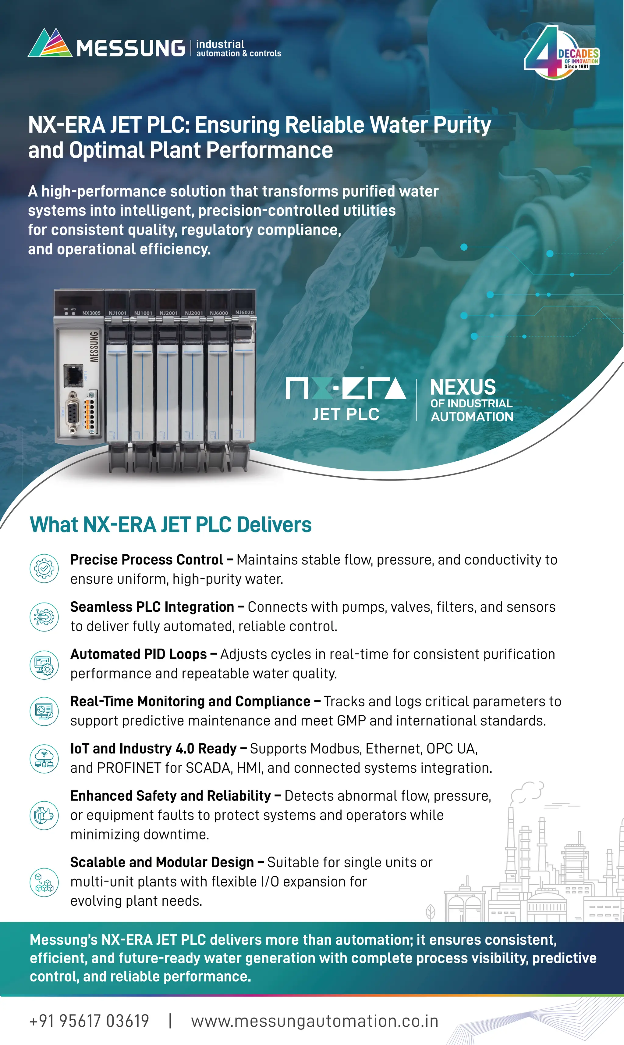 NX-ERA JET PLC: Ensuring Reliable Water Purity and Optimal Plant Performance | PDF