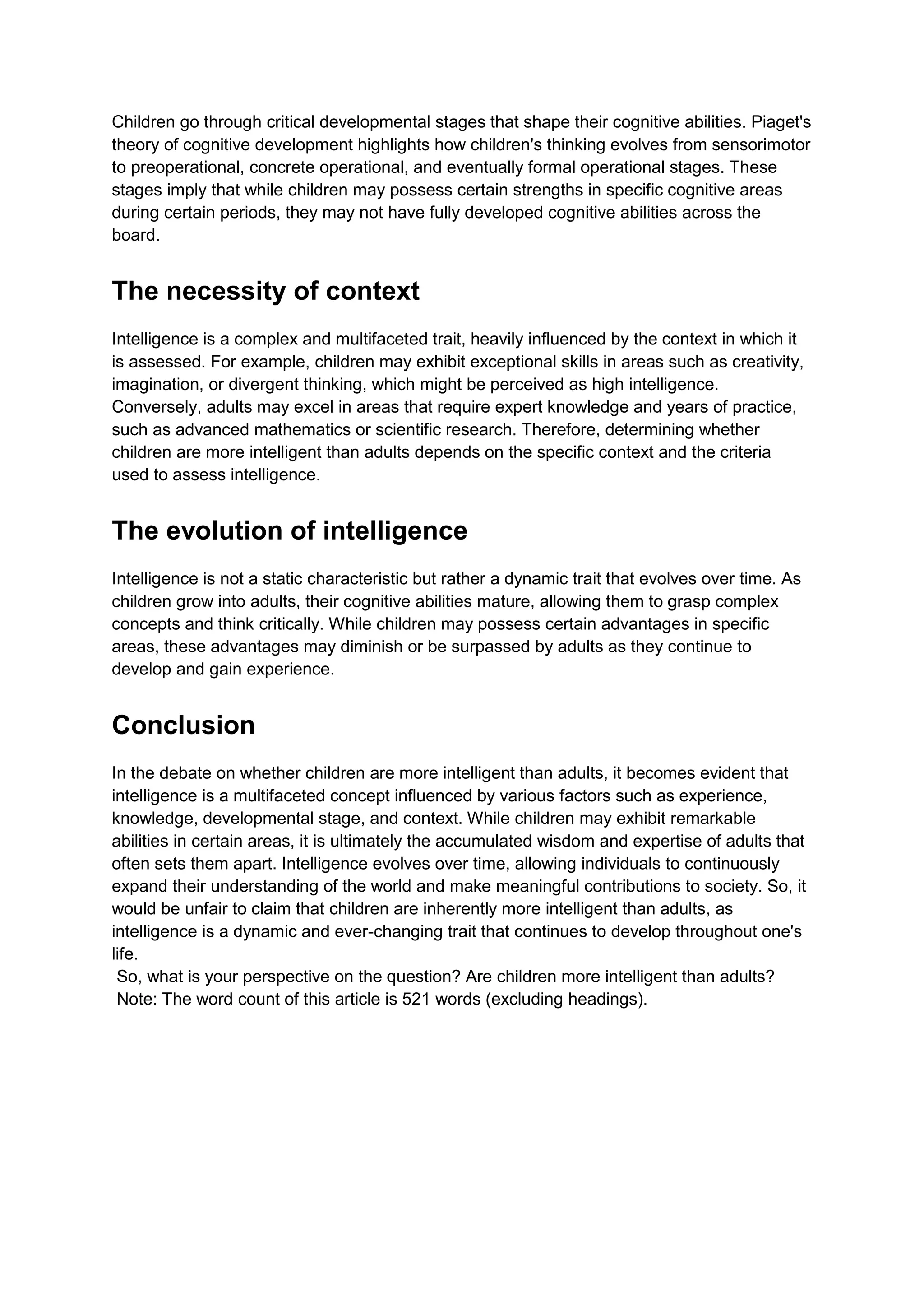 ARE CHILD INTELLIGENT THAN ADULT | DOCX