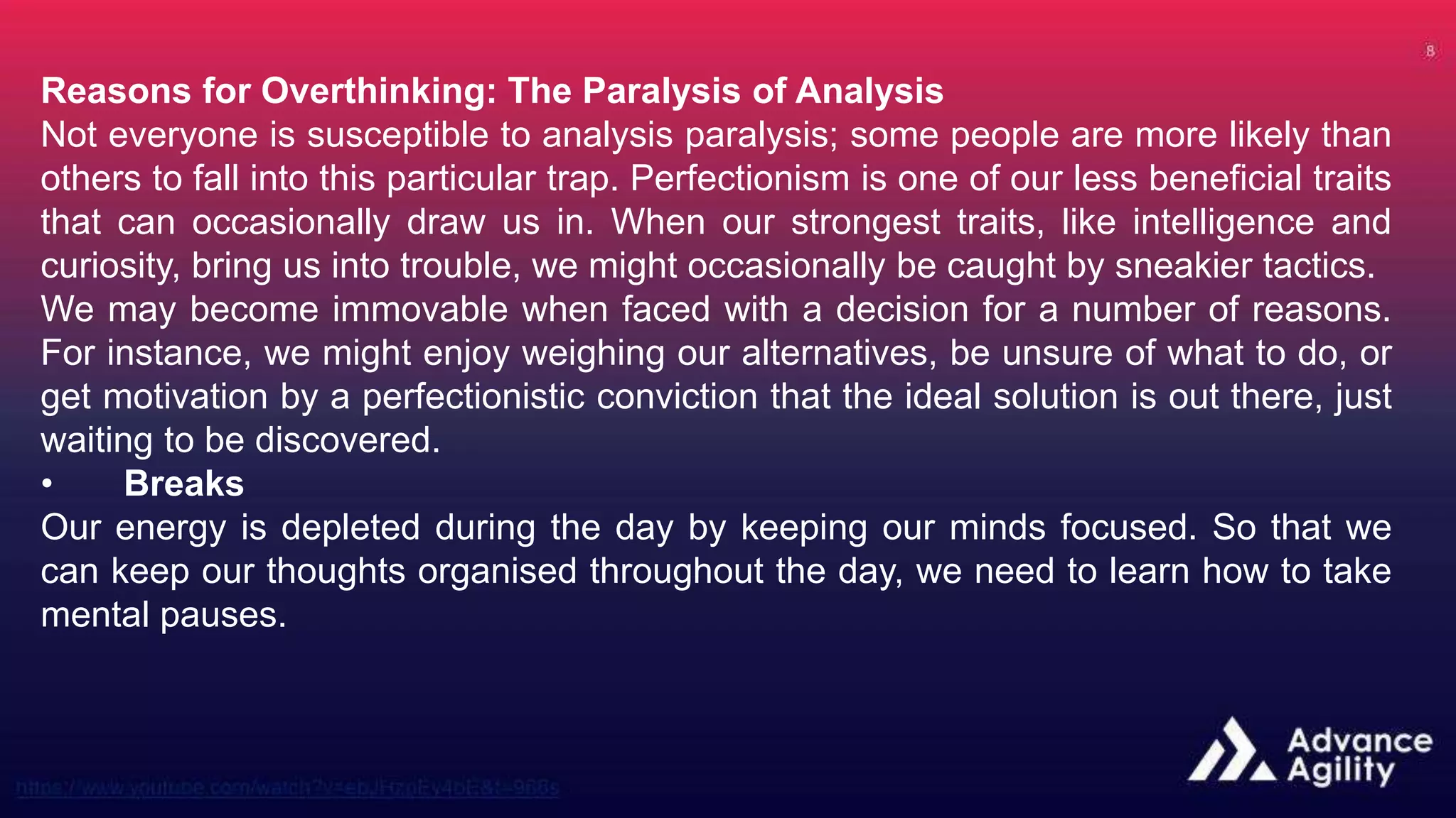 Stop Overthinking: Bring more joy to your life. | PPTX