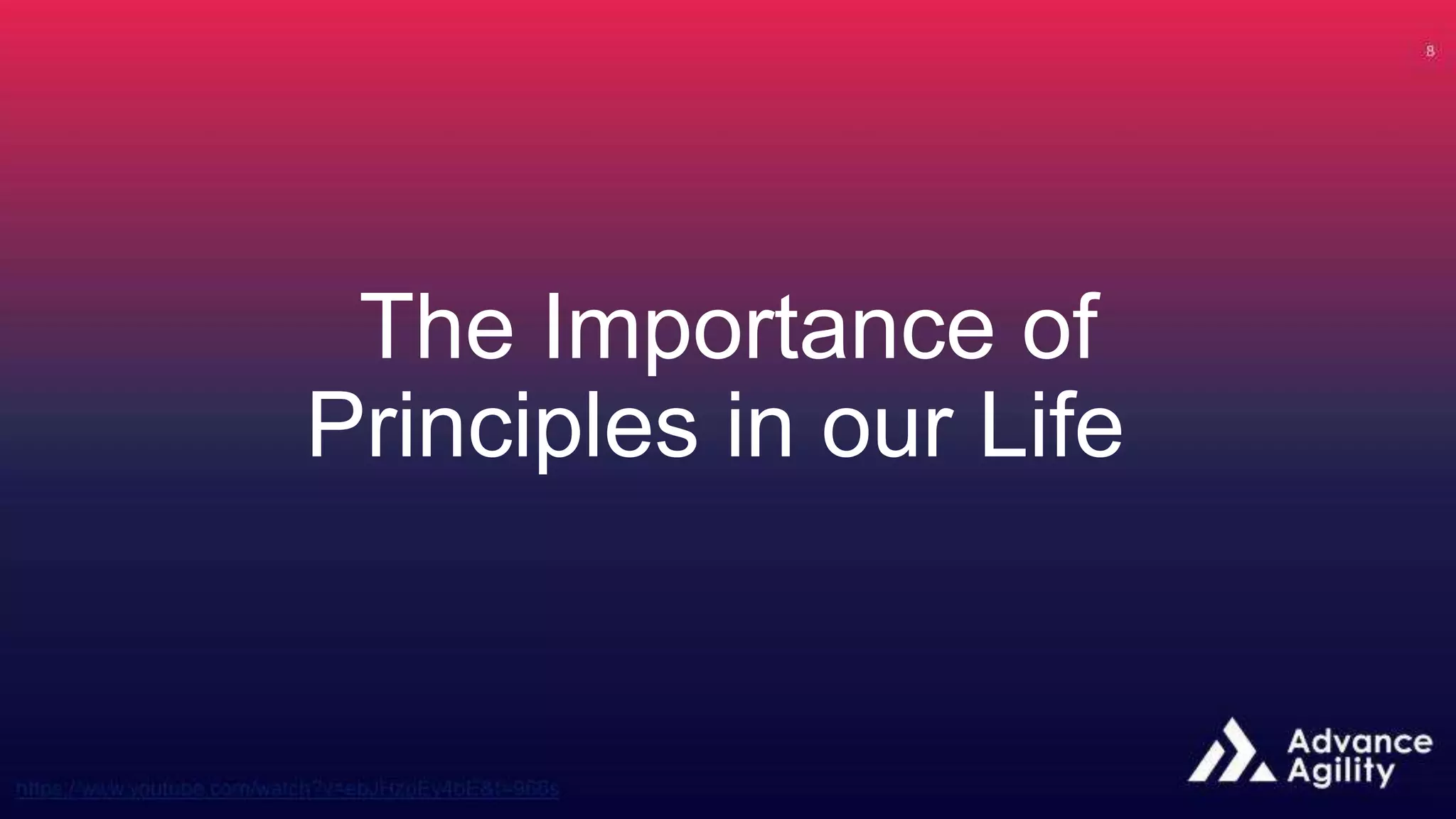 The Importance of Principles in our Life | PPT