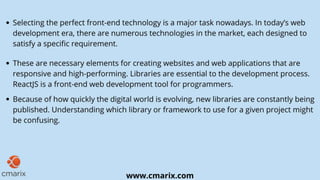 Why Use React.js? Reason to Choose for Your Web Development Project? | PPT