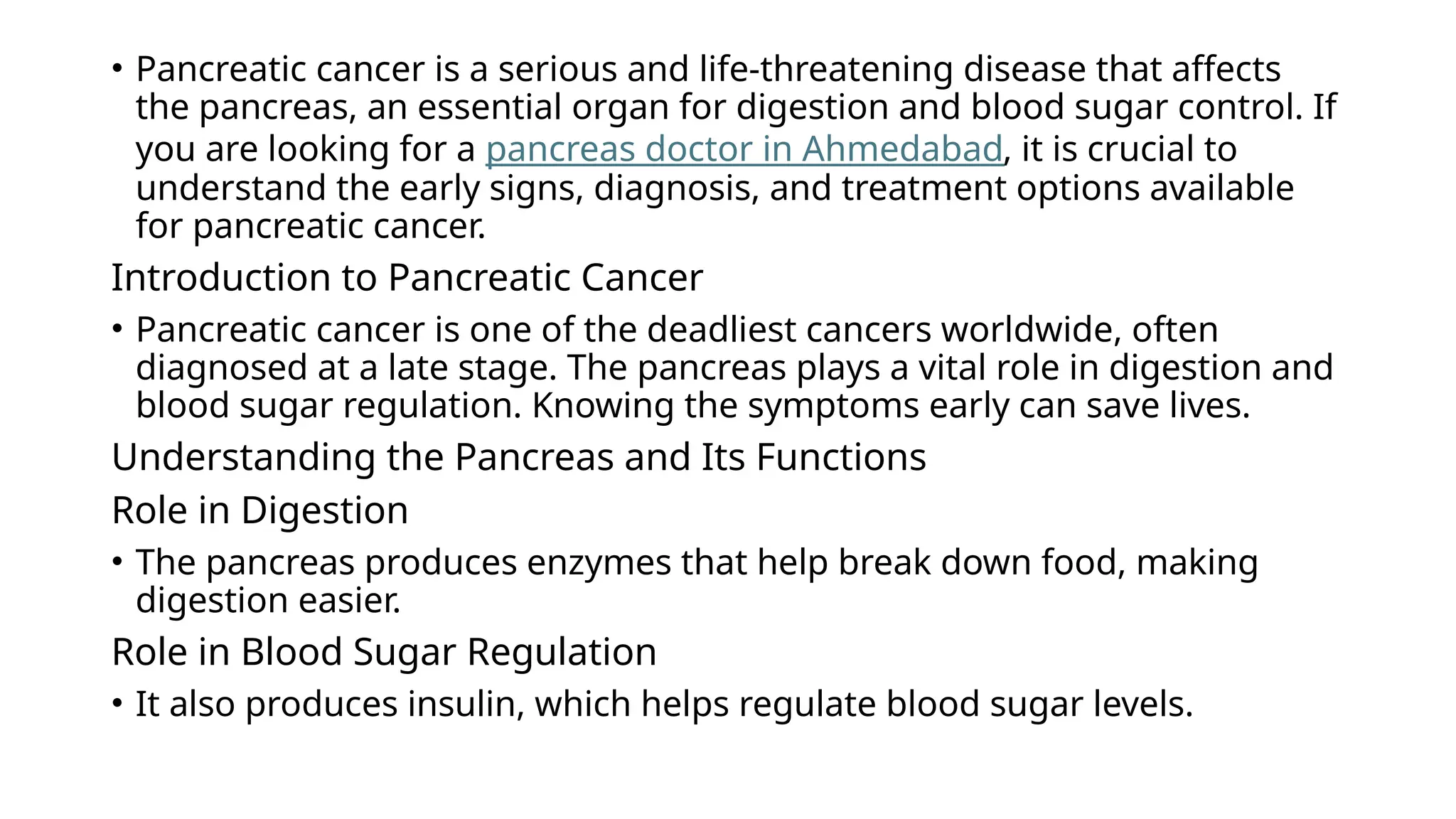 Pancreatic Cancer: Signs to Watch For and Treatment Advances! | PPT