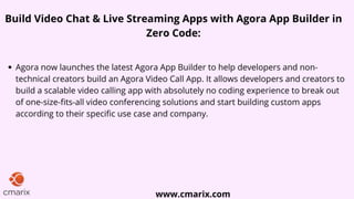 Steps to Build a Scalable Video Calling App with Agora | PPT