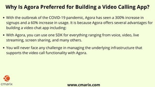 Steps to Build a Scalable Video Calling App with Agora | PPT