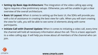 Steps to Build a Scalable Video Calling App with Agora | PPT