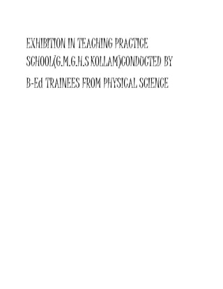 exhibition in teaching practice school | DOCX