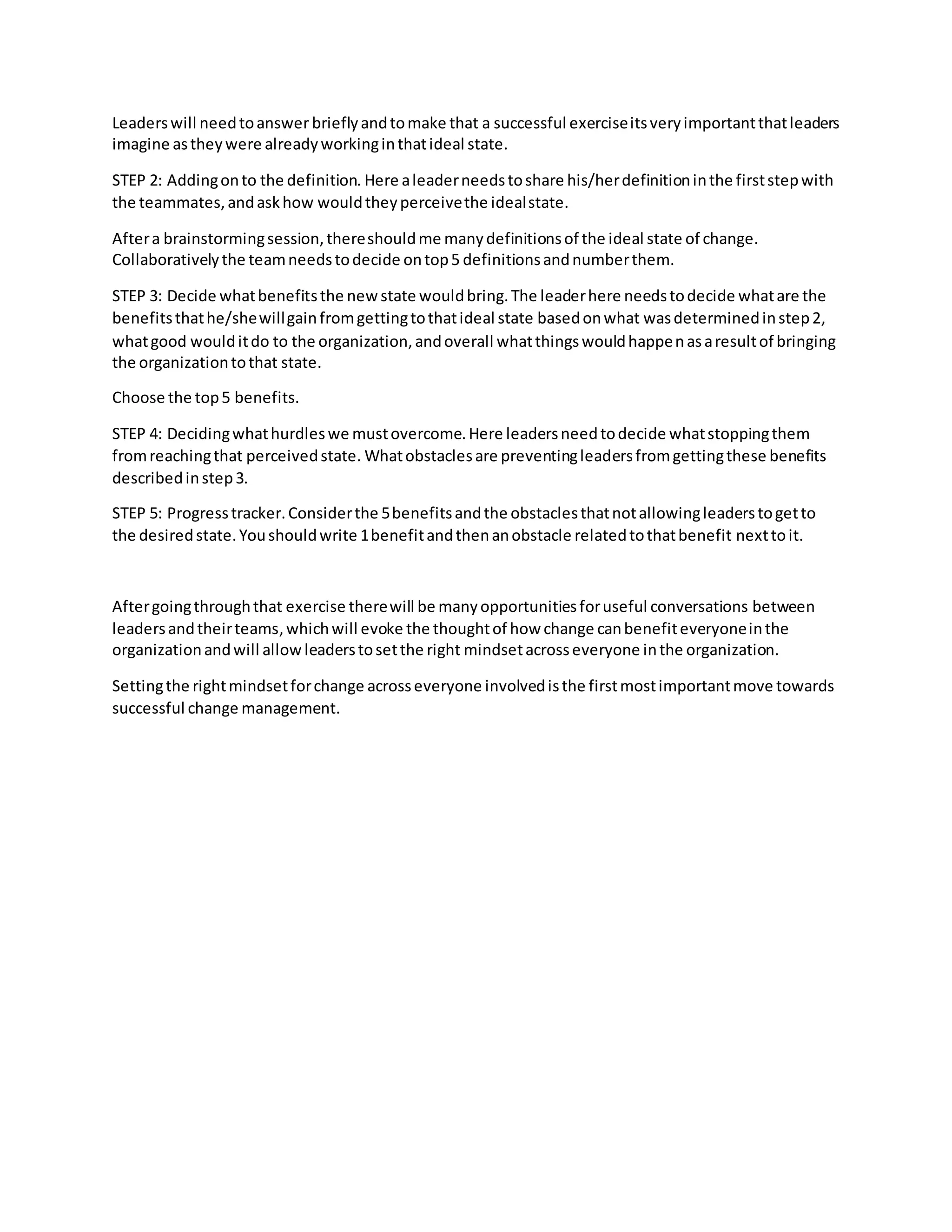 5 Essential Steps Leaders Must Take for A Successful Change ...