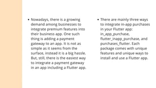 How to Use Adapty to Integrate In-App Purchases into a Flutter App? | PPTX | Credit Cards ...