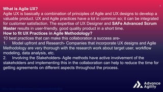 Integration Of UX Practices And Agile Methodology | PPTX