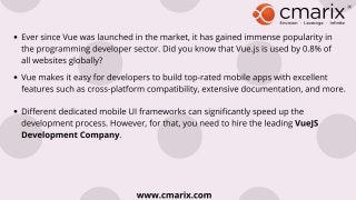 Best Vue Mobile UI Frameworks for Developing Apps | PPT
