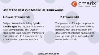Best Vue Mobile UI Frameworks for Developing Apps | PPTX