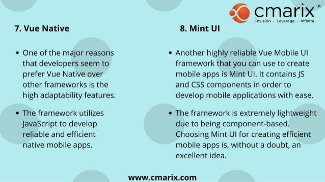 Best Vue Mobile UI Frameworks for Developing Apps | PPT