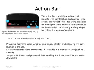 ActionBarCompat Tutorial-Part 1(Prepare and Setup) | PPT