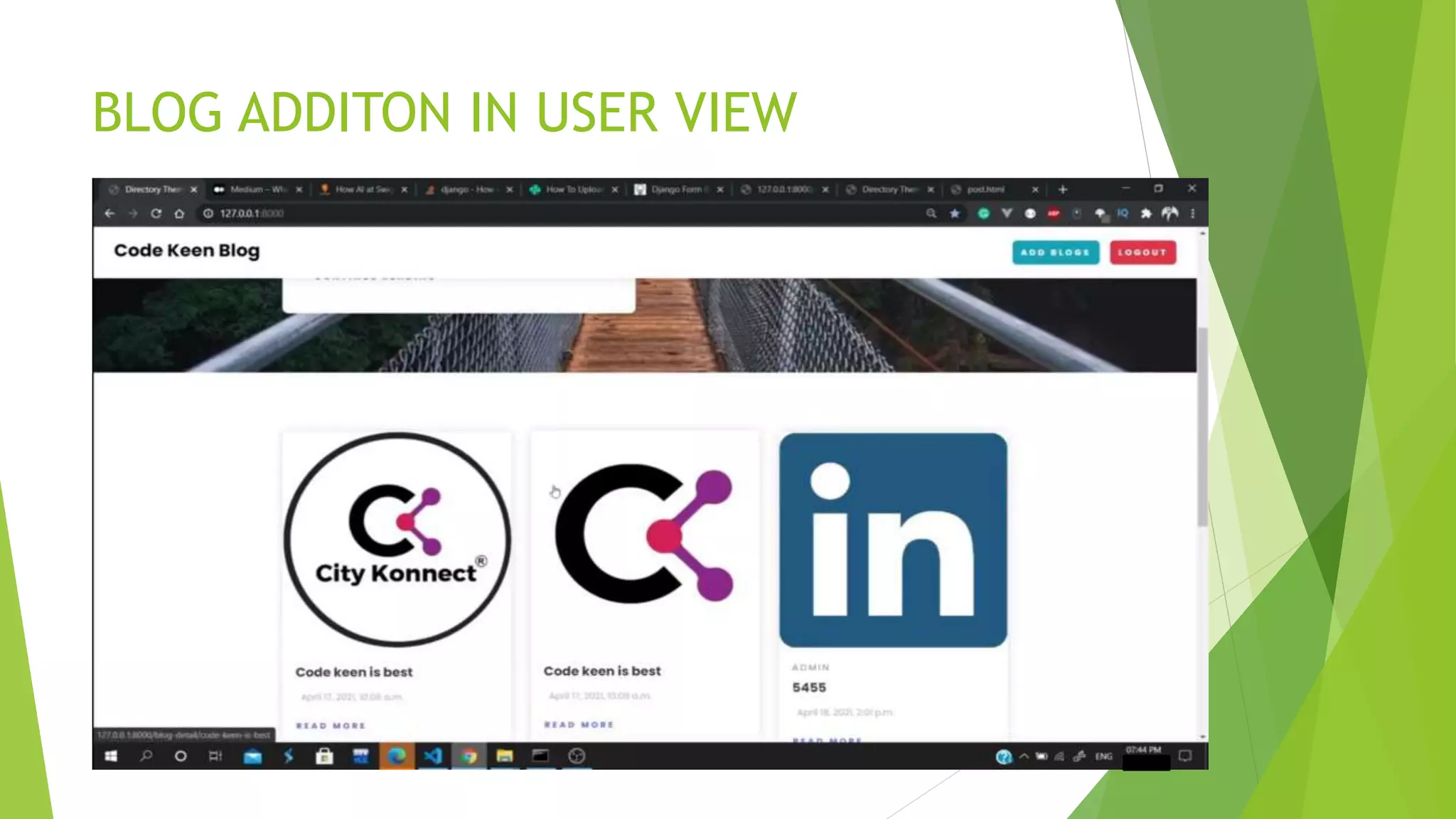 Blog application | PPTX