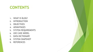 Blog application | PPTX